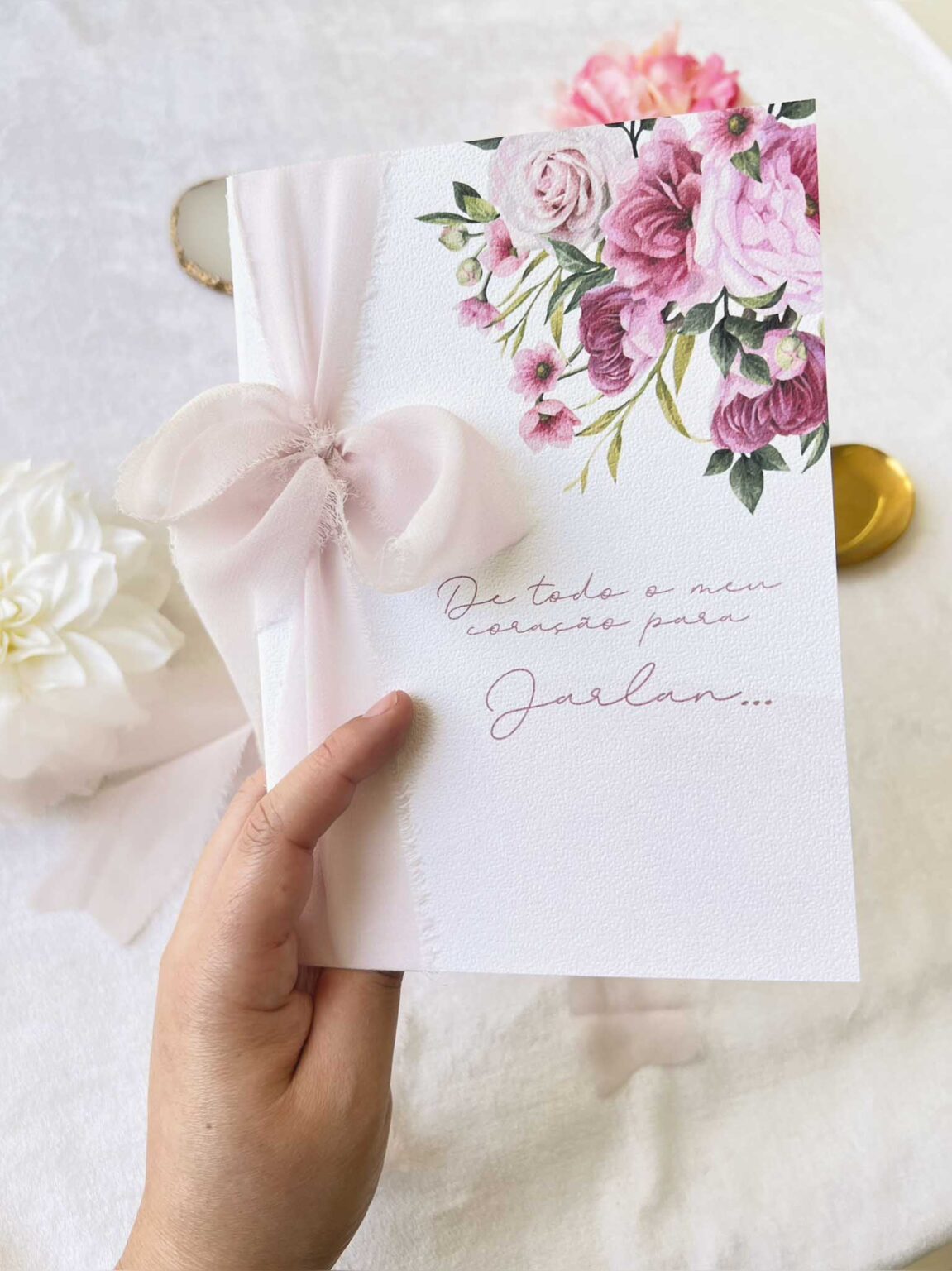 Par livro de Votos – Fita artesanal – COD. 254 – Le Poa