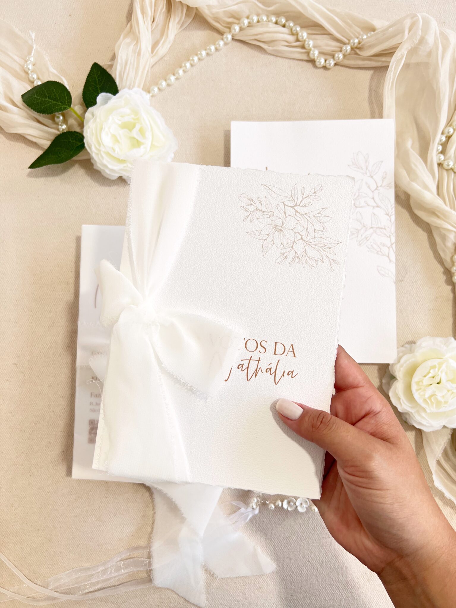 Par livro de Votos – Fita artesanal – COD. 254 – Le Poa